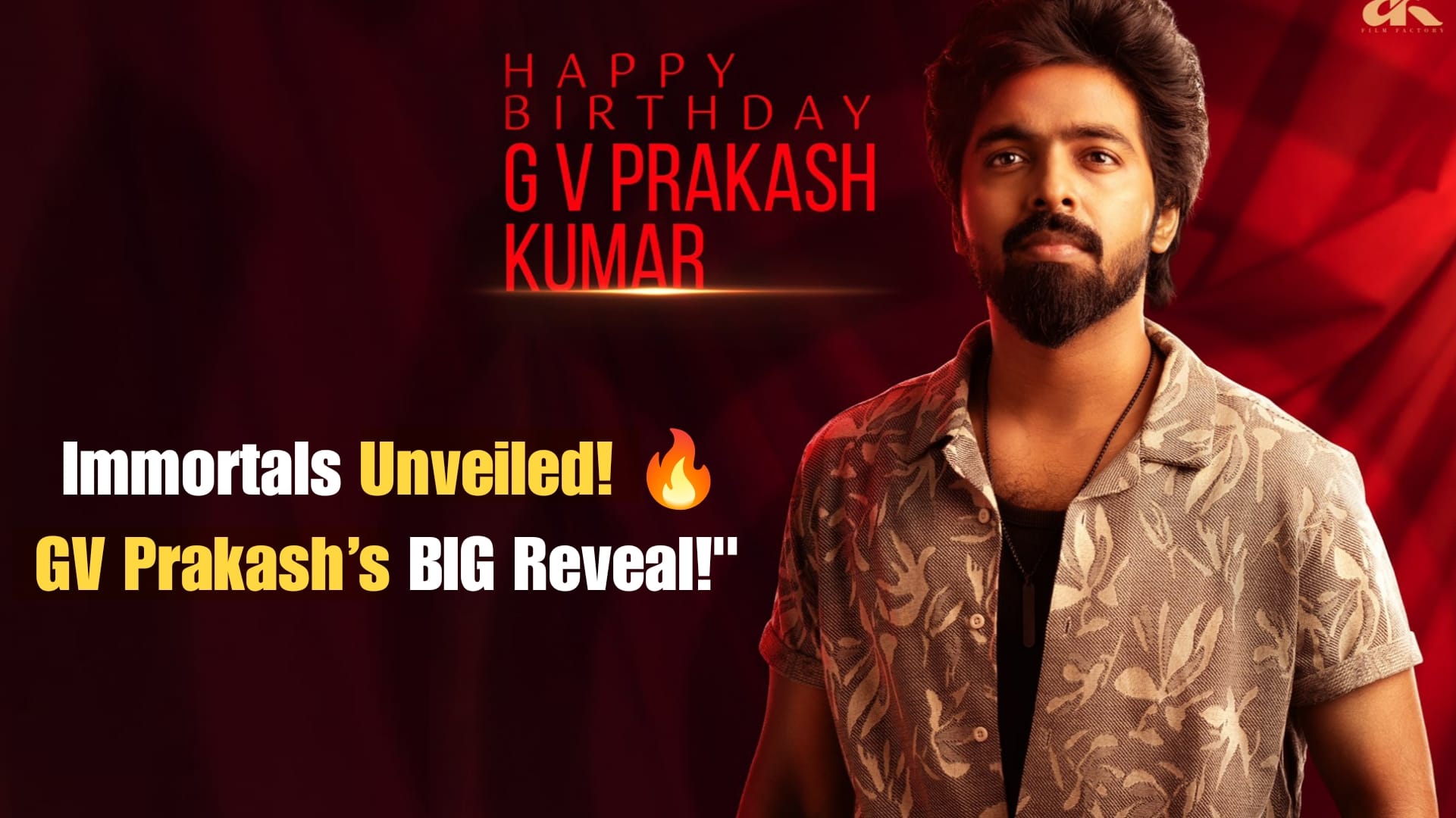 Immortals GV Prakash Movie: A Fiery Birthday Poster Reveal Sparks ...